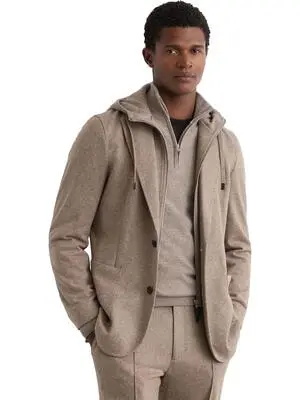 REISS Flannel Gilet-insert Single-breasted Suit Blazer Tailored-fit