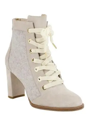 MOON D'ELLE Cangiante Ankle Boots In Blizzard Granulosa