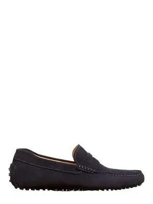 Jack Erwin Parker Driving Loafer - Navy Suede Blue