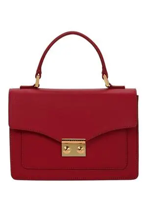 LUIS STEVEN Emma Top Handle Pebble Leather - Red