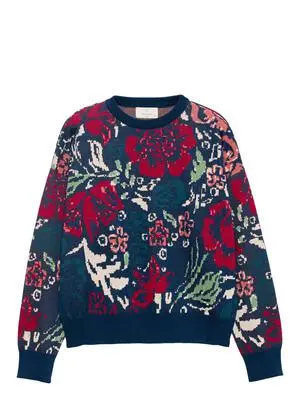 PERALUNA Sweet Dreams Flower Jacquard Jumper