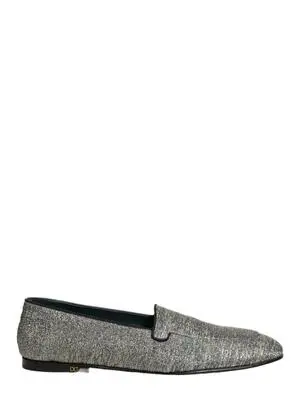 Dolce & Gabbana Glitter-effect Loafers Silver