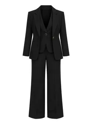 NUVV COLLECTION Blazer And Wide-leg Trouser Suit