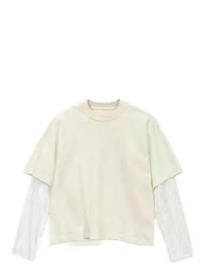 SONIA CARRASCO Layered-sleeve Cotton T-shirt