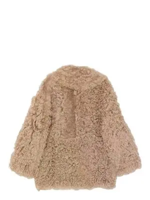 BLANCHA Shearling-effect Lapel Coat