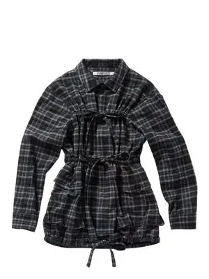 PERVERZE Check-pattern Drawstring Jacket