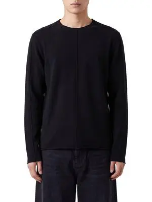 THOM KROM Crewneck Sweater In Cashmere Blend With Ribbed Cuffs And Hem - Brown