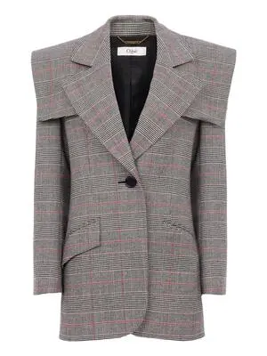 CHLOÉ Cape Shoulder Wool Jacket