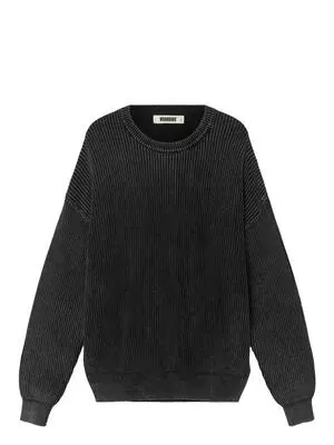 WOODBIRD Wbsake Ribbed-knit Washed-effect Sweater