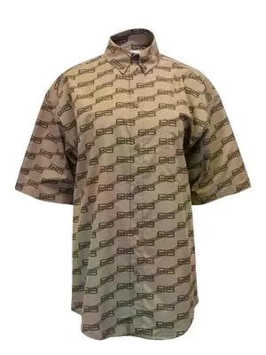 BALENCIAGA Bb Monogram Short-sleeve Shirt