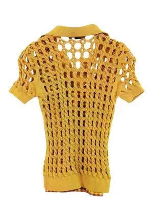 FENDI 2010s Cable-knit Polo Top