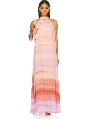 Hemant & Nandita Maxi Dress With Back Tie Detail - Multi
