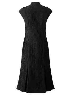 Shanghai Tang Silk Jacquard Qipao Dress - Black