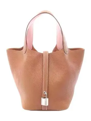 Hermès Pm Picotin Lock Leather Tote Bag - Brown