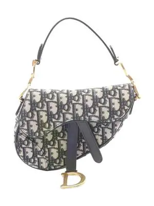 Dior Christian Dior 2010s Mini D-Charm Shoulder Bag Blue