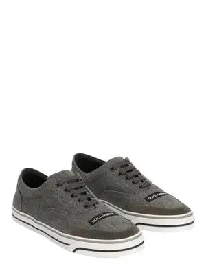 Dolce & Gabbana Sailing Linen Sneakers - Grey