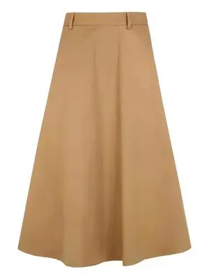 SEMICOUTURE A-Line Midi Skirt Neutrals