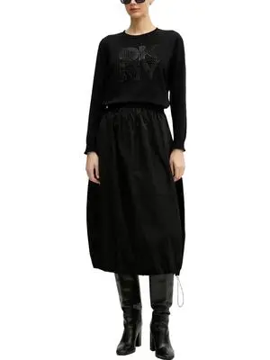 Joseph Ribkoff Drawstring Midi Skirt - Black