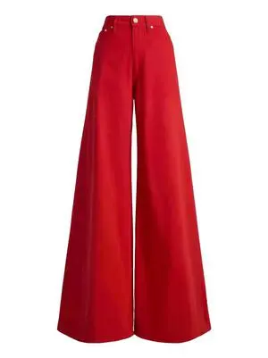 Ralph Lauren Collen High-rise Wide-leg Jeans - Red