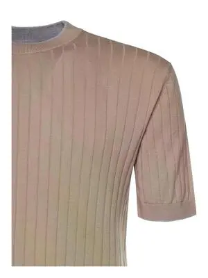 Eleventy Ribbed T-shirt - Neutrals