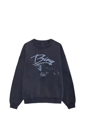 ANINE BING Spencer Graphic Sweatshirt - Black