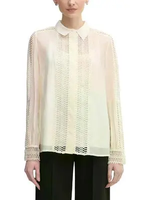 MARC AUREL Laddered Long Sleeve Shirt - Neutrals