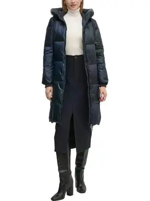MOS MOSH Hooded Quilted Coat - Blue
