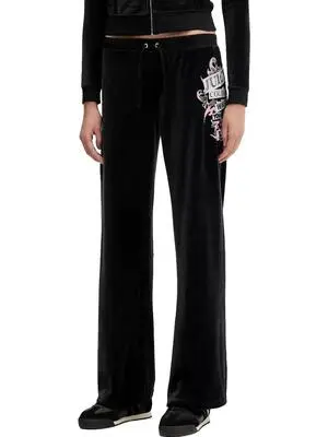 Juicy Couture Side-graphic Track Pants - Black