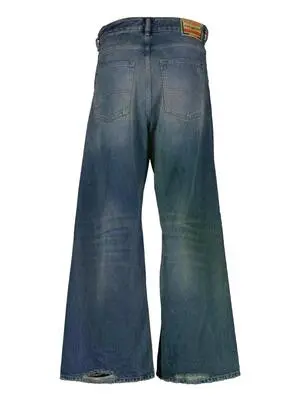DIESEL® Distressed Wide-leg Jeans - Blue