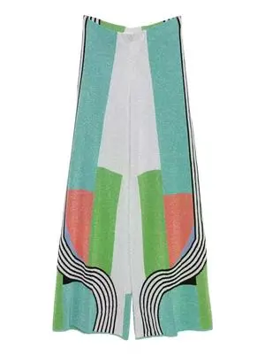CIRCUS HOTEL Geometric Pattern Trousers - Blue