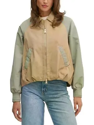 MOS MOSH Colourblock Zip-up Jacket - Neutrals