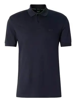 BOSS Logo-detail Polo Shirt - Blue