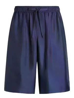 Dolce & Gabbana Drawstring Shorts With Embroidered Detail - Blue