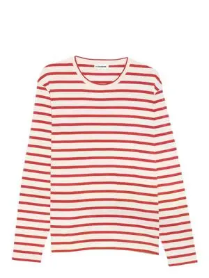 JIL SANDER Striped-pattern Long-sleeve T-shirt - Neutrals