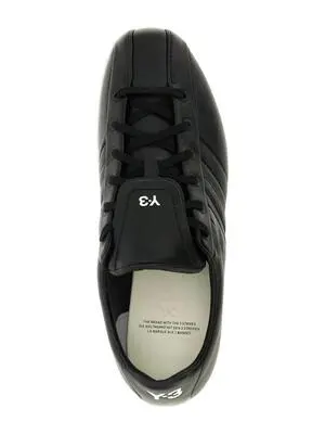 Y3 Y-3 Leather Athletic Sneakers Black