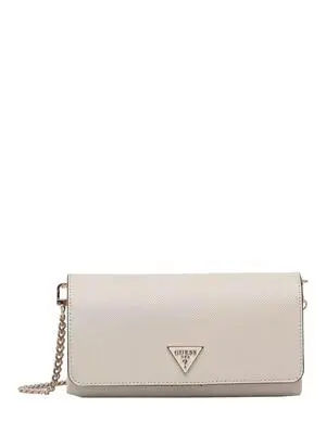 Guess Noelle Triangle-logo Crossbody Bag - Neutrals