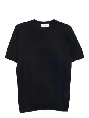 LARDINI Knitted Short-sleeve T-shirt - Blue