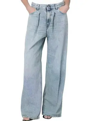 HAIKURE Whiskering-effect Jeans - Blue