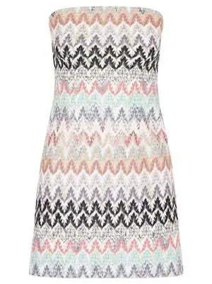 Missoni Missoni Striped Metallic Crochet-Knit Mini Dress Multi