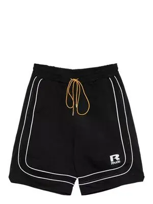 Rhude Striped Trim Drawstring Shorts - Black