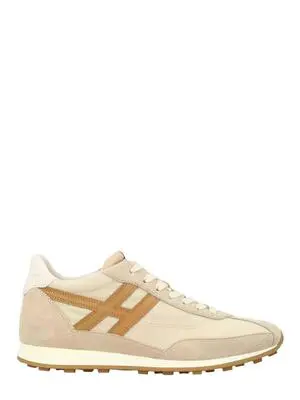 Hogan Paneled Suede Athletic Sneakers - Neutrals