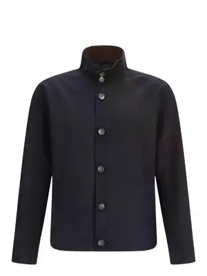 Herno Button High-neck Jacket - Blue