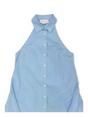 Monse Halter Neck Sleeveless Shirt - Blue