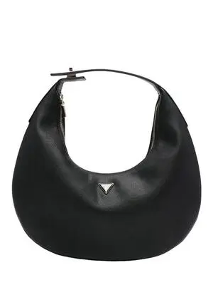 Guess Evie Logo-plaque Shoulder Bag - Black