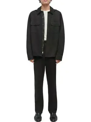 Simkhai Travis Hooded Chest-pocket Overshirt - Black