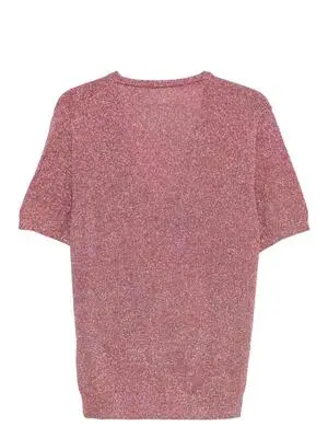 CIRCUS HOTEL Circus Hotel V-Neck T-Shirt Pink