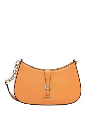 Guess Carrie Logo-plaque Shoulder Bag - Orange