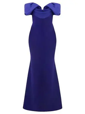 RHEA COSTA Off-shoulder Maxi Dress - Blue