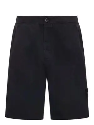Stone Island Cotton Shorts - Black