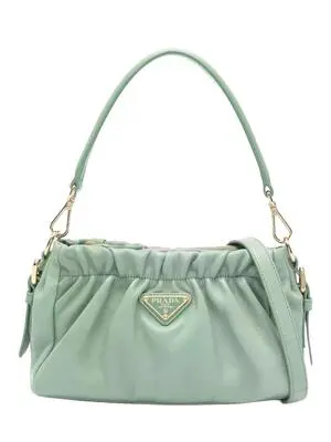 Prada Triangle-logo Tote Bag - Green